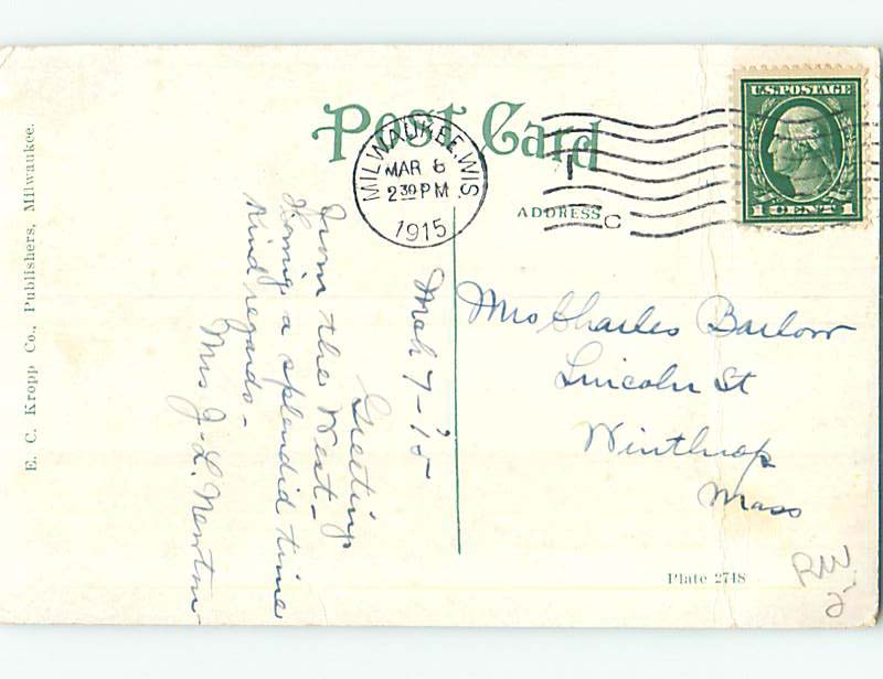 Divided-Back POST OFFICE SCENE Milwaukee Wisconsin WI d8996 | eBay