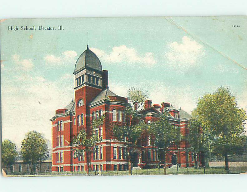 Bent Corner Divided-Back HIGH SCHOOL Decatur Illinois IL : make an ...